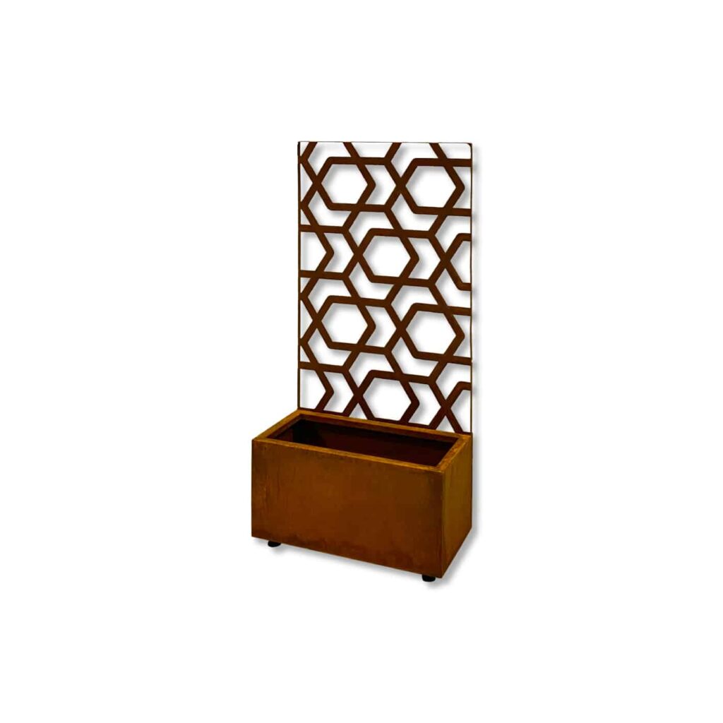 Hive Screen with Planter | Corten Steel | 2 Sizes - Screens by Core
