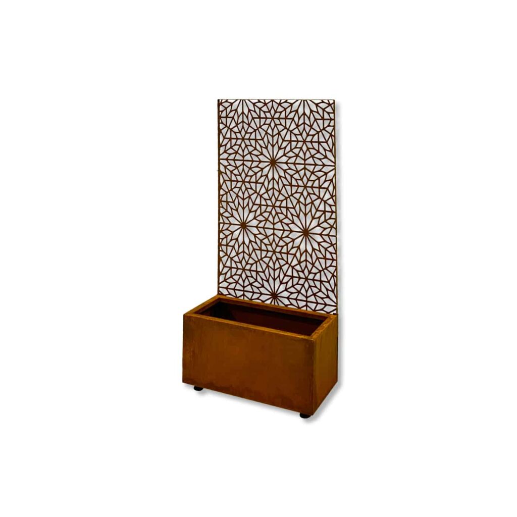 Ria Screen with Planter | Corten Steel | 2 Sizes - Screens by Core