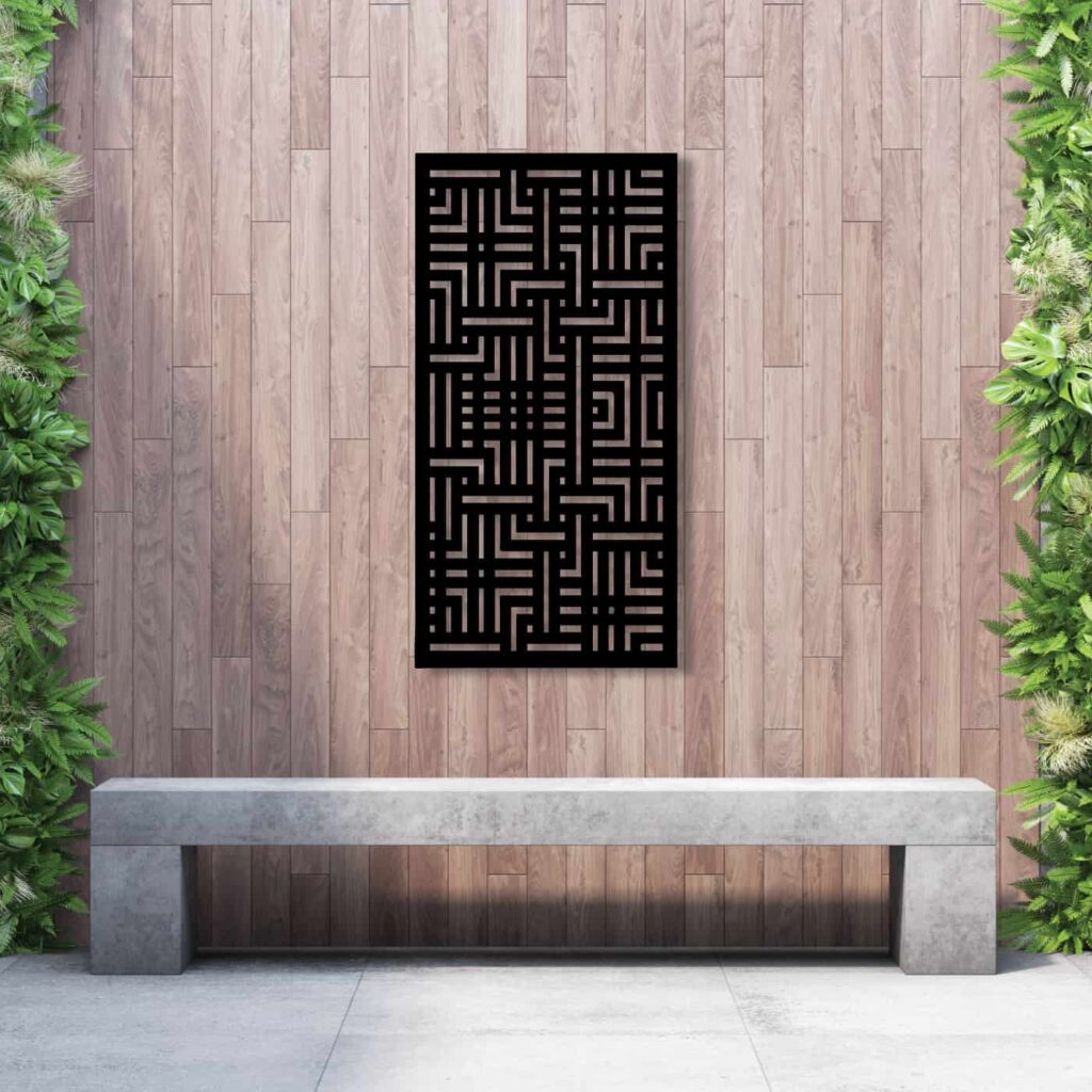 Labyrinth Garden Screen | Black Composite | 600 x 1200mm (2ft x 4ft ...